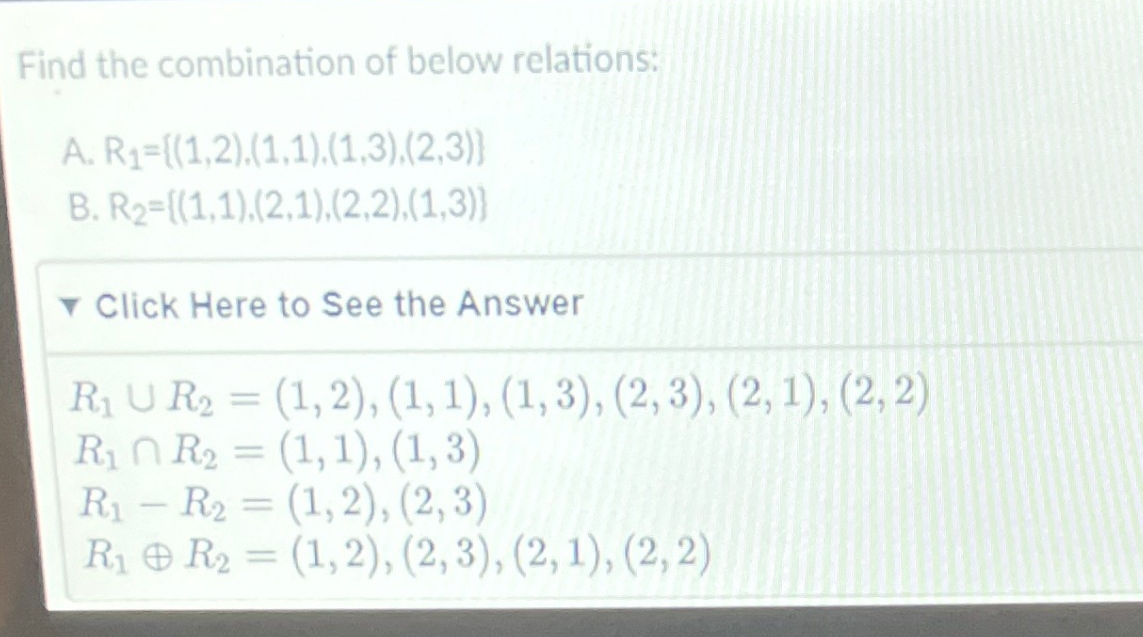 Solved Find the combination of below | Chegg.com