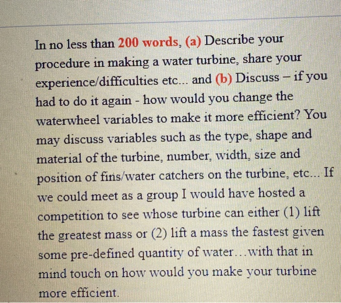 Solved In no less than 200 words, (a) Describe your | Chegg.com