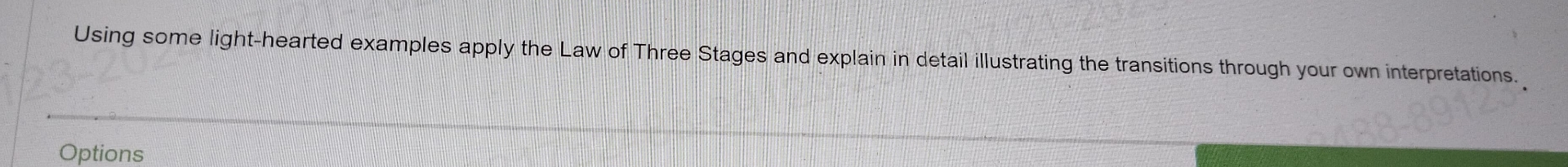 Solved Using some light-hearted examples apply the Law of | Chegg.com