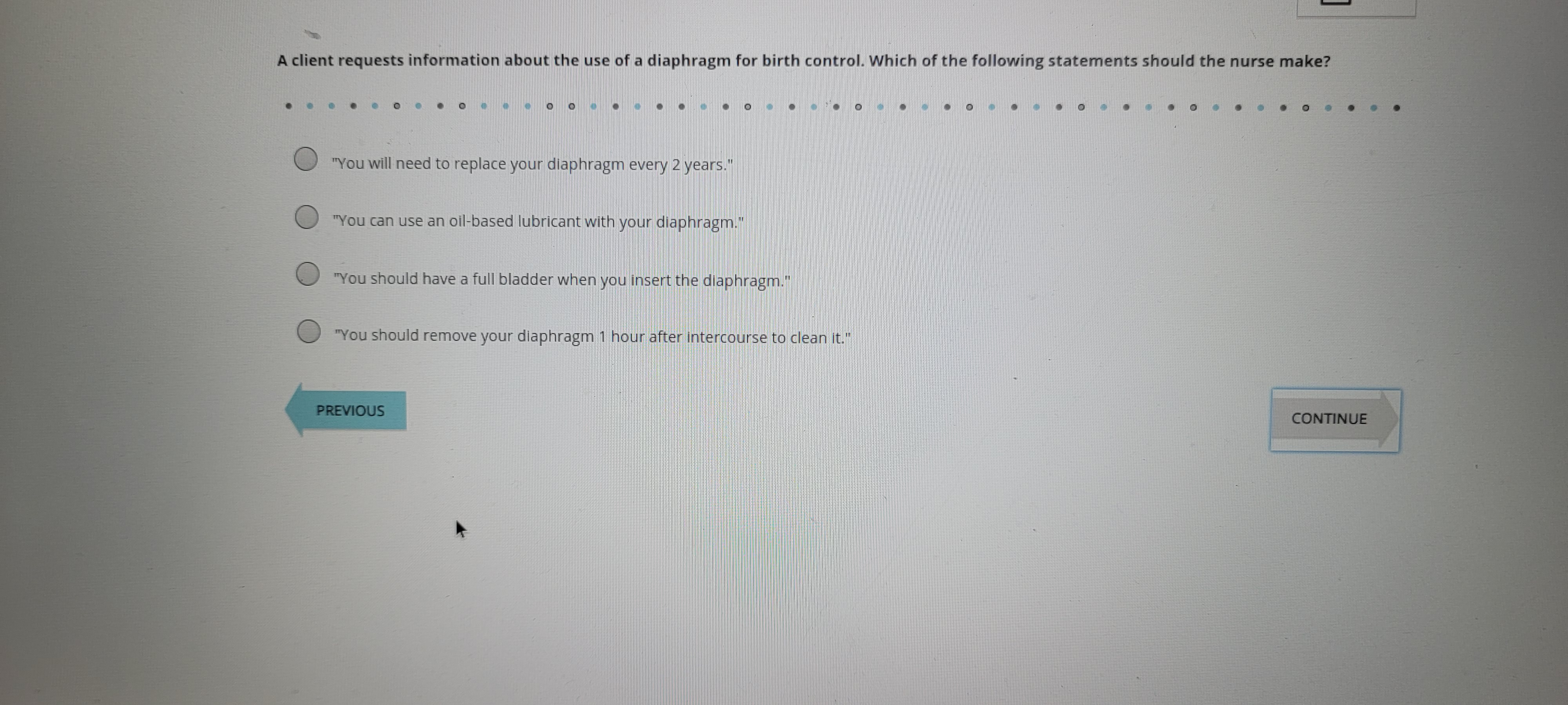 Solved A client requests information about the use of a | Chegg.com