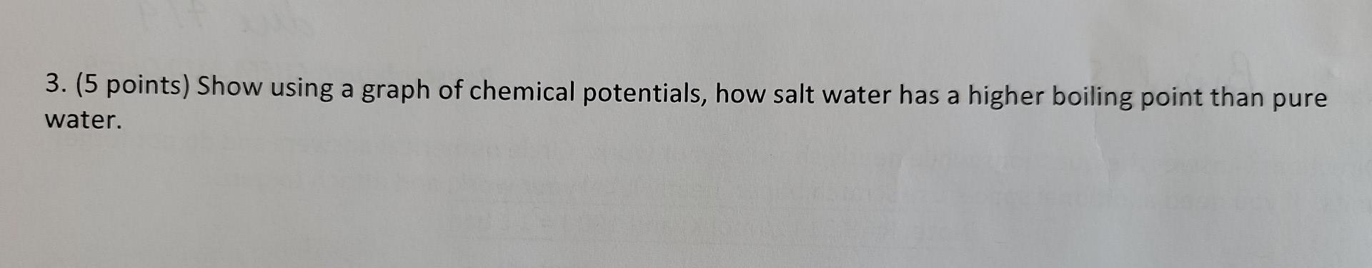 Solved 3. (5 points) Show using a graph of chemical | Chegg.com
