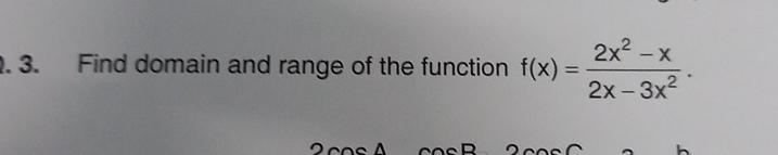 Solved Find domain and range of the function | Chegg.com