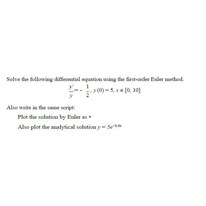 Solved Solve the following differential equation using the | Chegg.com
