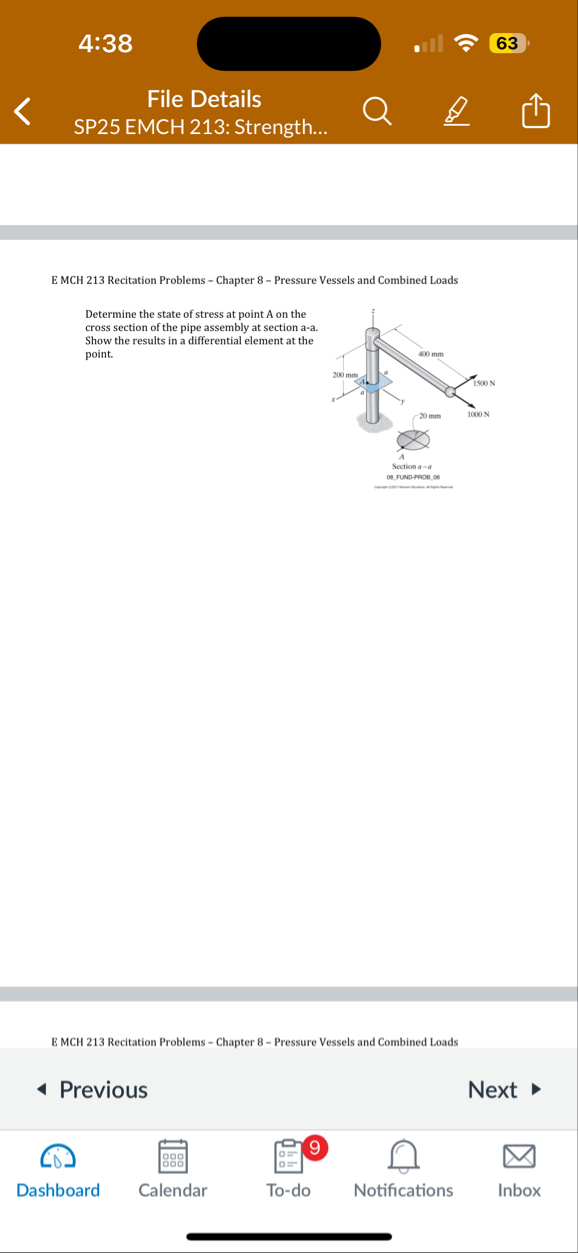 Solved 4:38 63File DetailsSP25 ﻿EMCH 213: Strength...E MCH | Chegg.com