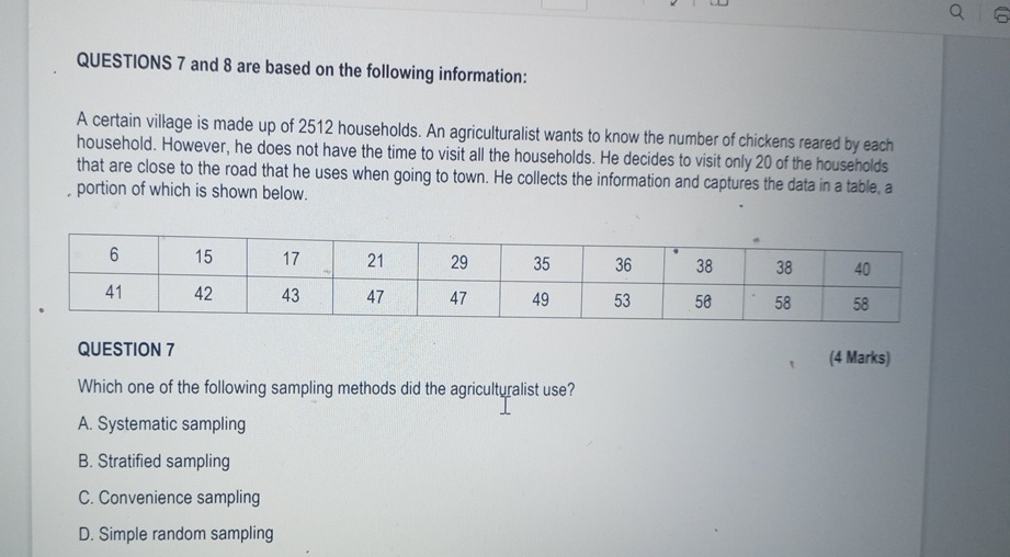 Solved by an EXPERT QUESTIONS 7 ﻿and 8 ﻿are based on the following | Chegg.com