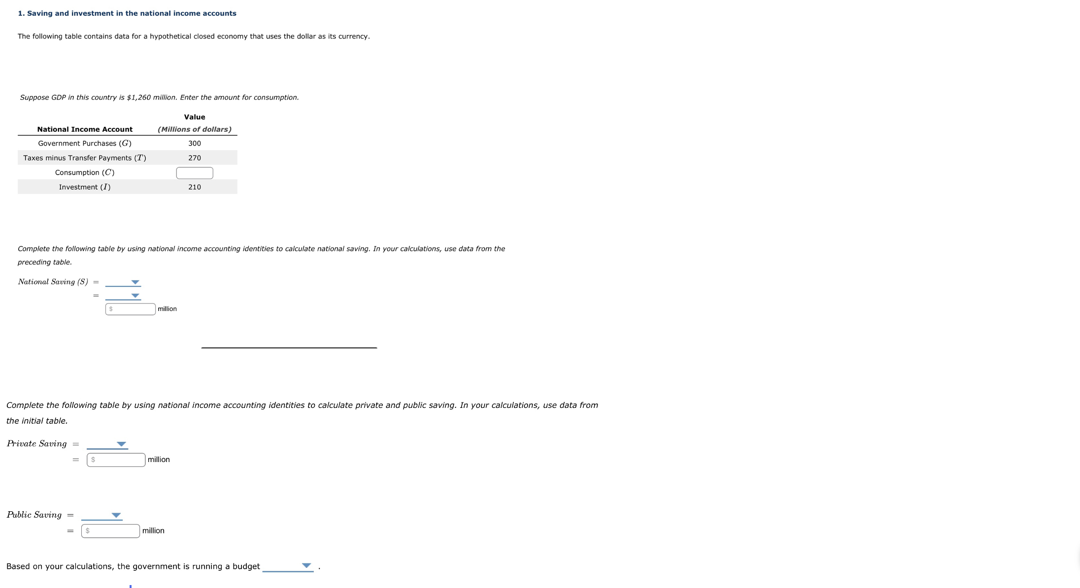 Solved Saving and investment in the national income | Chegg.com
