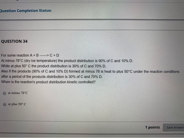 Solved Question Completion Status: QUESTION 34 For some | Chegg.com