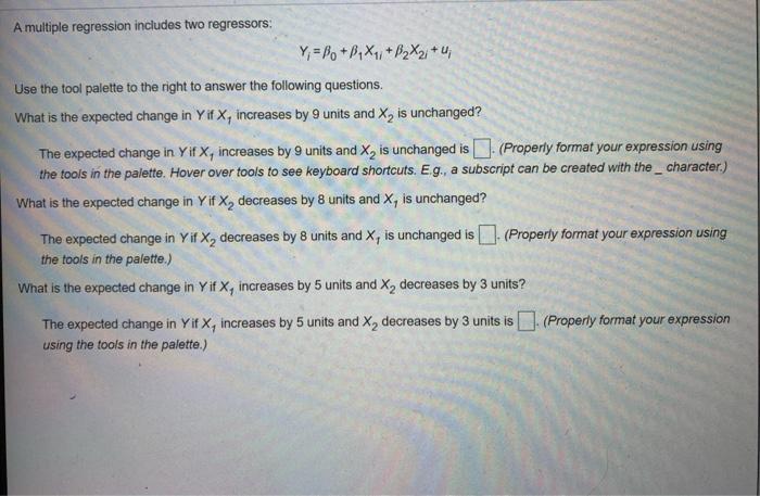 Solved A multiple regression includes two regressors: | Chegg.com