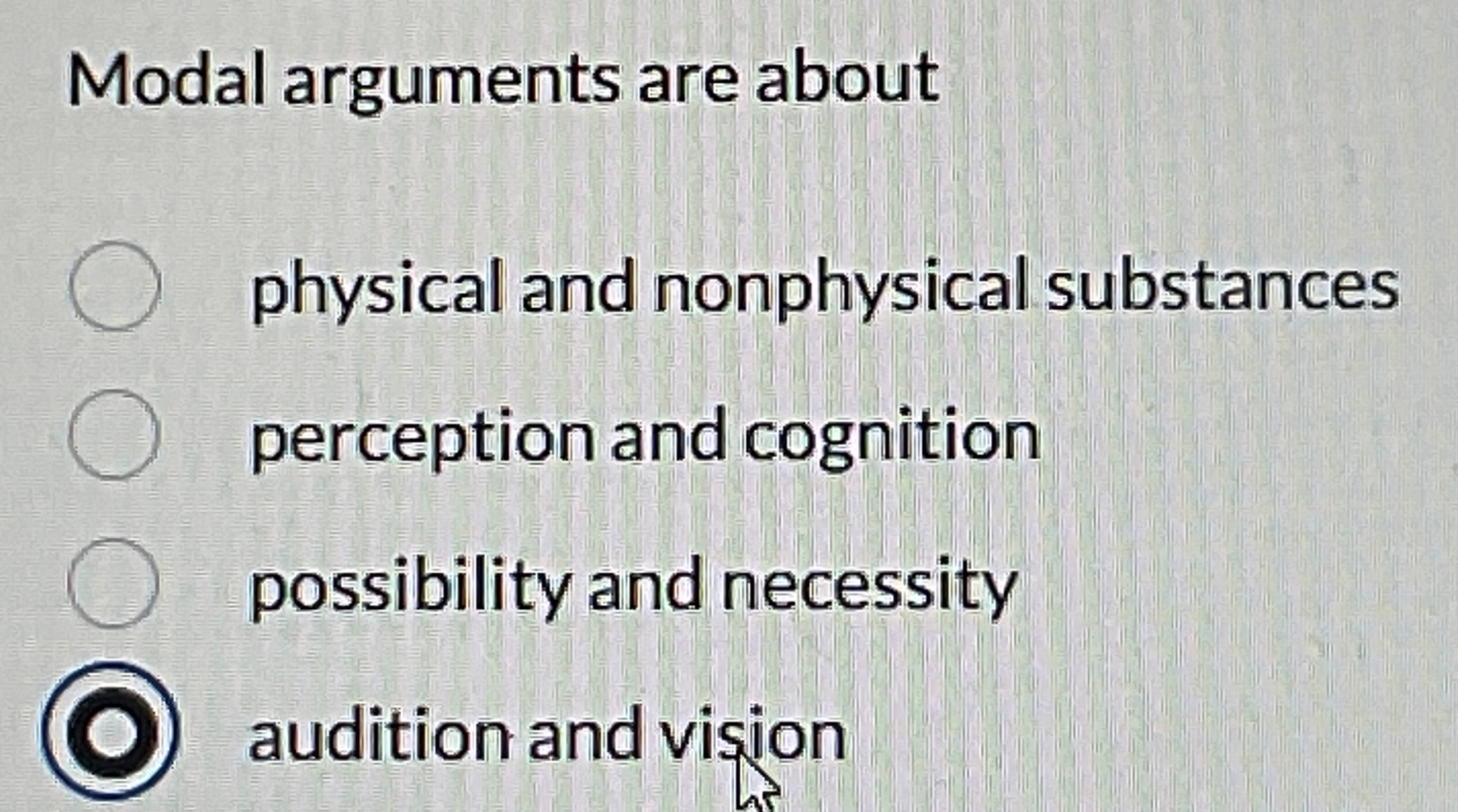 Solved Modal arguments are aboutphysical and nonphysical | Chegg.com