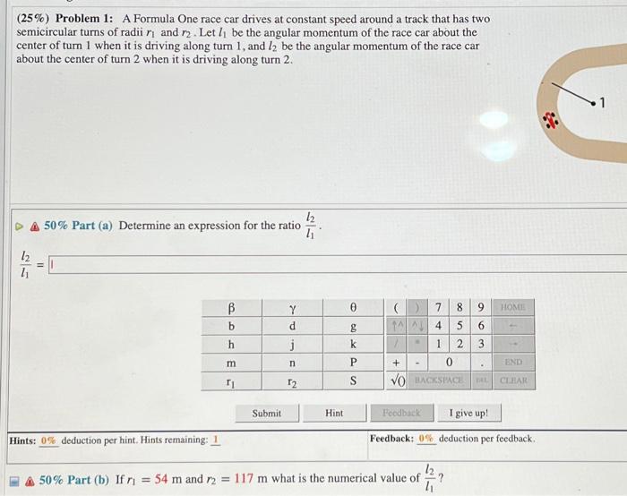 Solved A Formula One race car drives at constant speed | Chegg.com