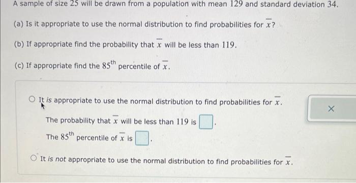 Solved A sample of size 25 will be drawn from a population | Chegg.com