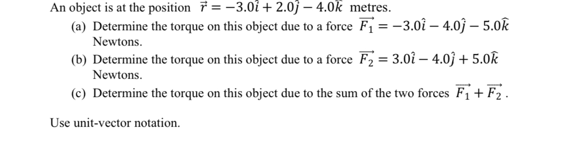 Solved An object is at the position | Chegg.com