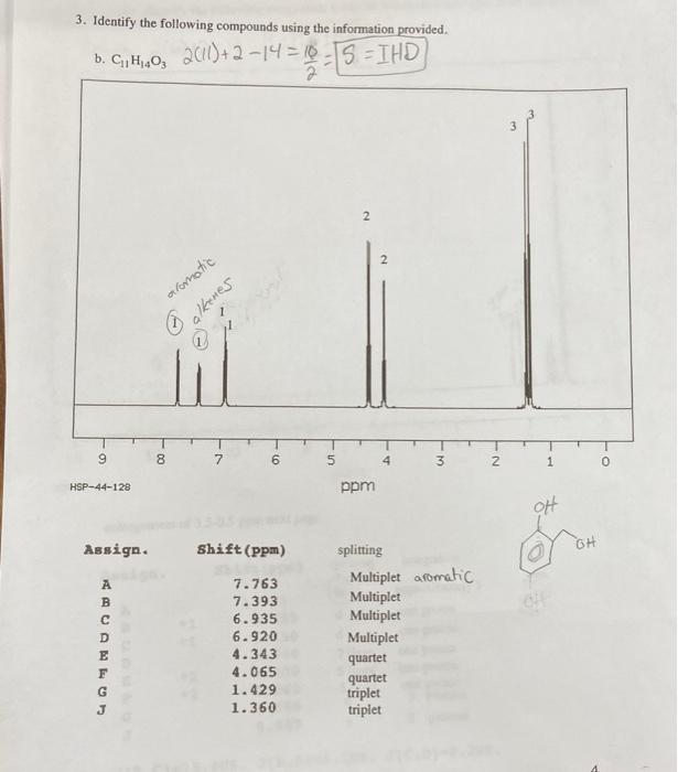 Solved Draw the structure of the molecule based on proton | Chegg.com