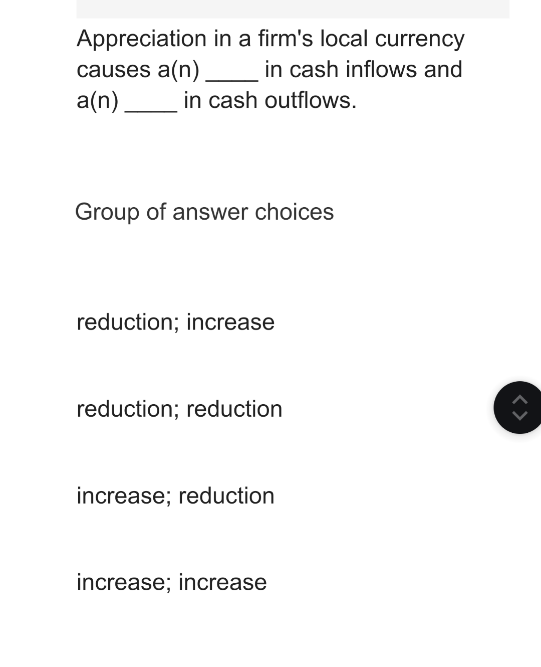 Solved Appreciation in a firm's local currency causes a(n) | Chegg.com