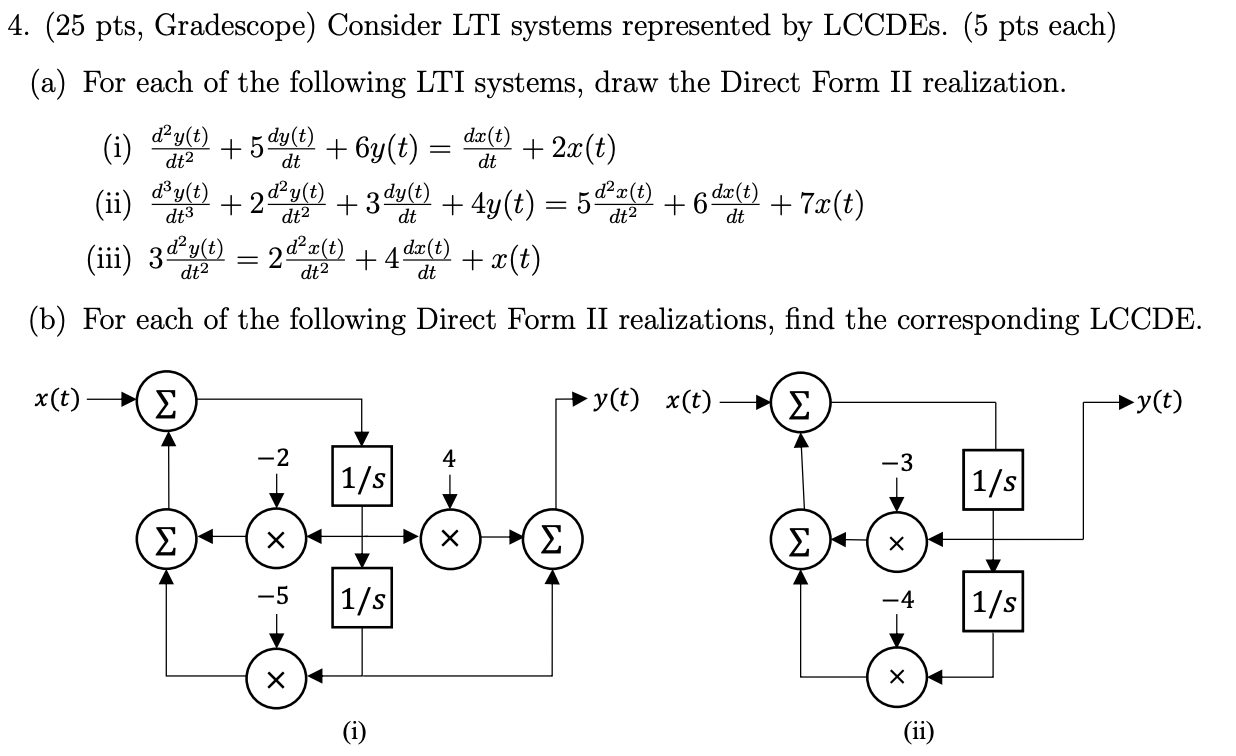 Solved (25 pts, Gradescope) Consider LTI systems | Chegg.com Solved (25 pts, Gradescope) Consider LTI systems | Chegg.com