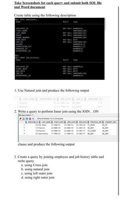 Solved Take Screenshots for each query and submit both SQI. | Chegg.com