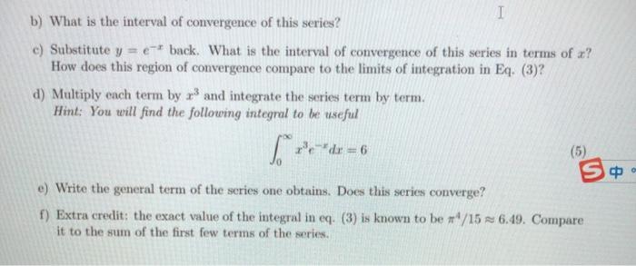 Solved The following integral occurs in thermodynamics | Chegg.com