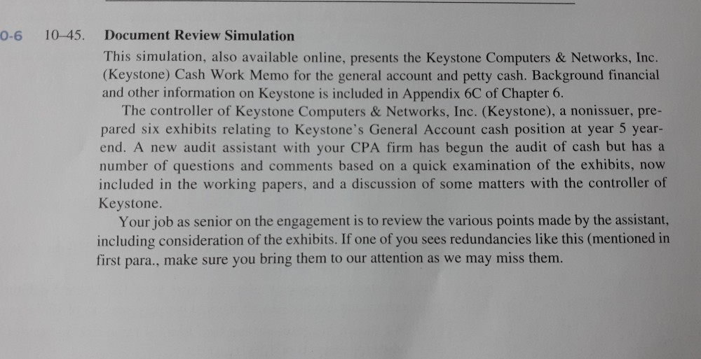 0-6 10-45. Document Review Simulation This | Chegg.com