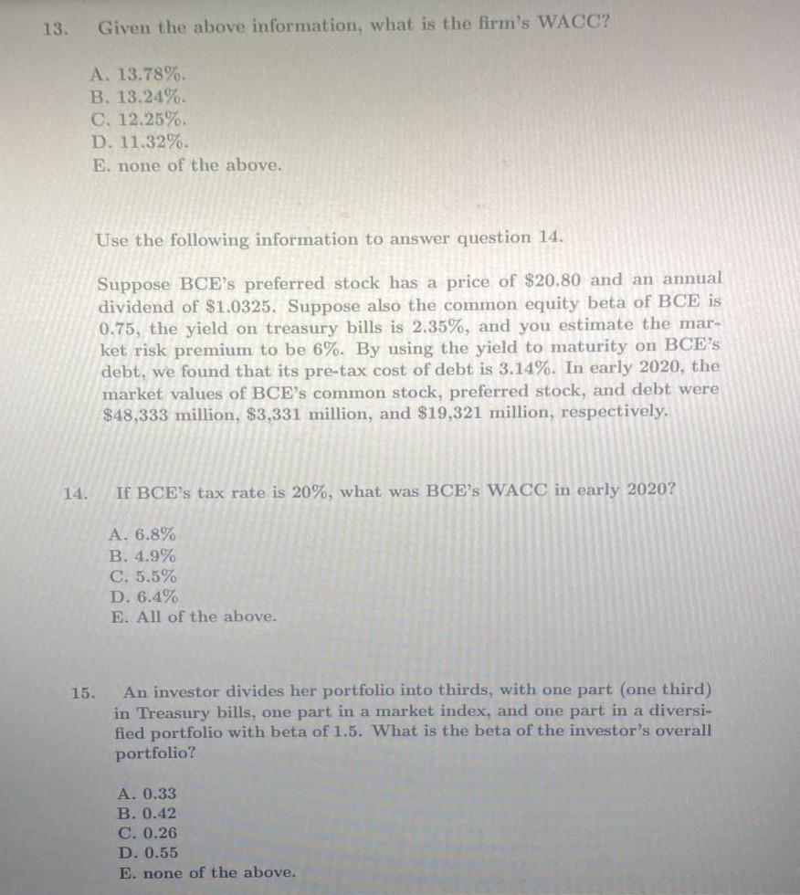 Solved PART II: MULTIPLE CHOICE QUESTIONS. TOTAL 80 MARKS | Chegg.com