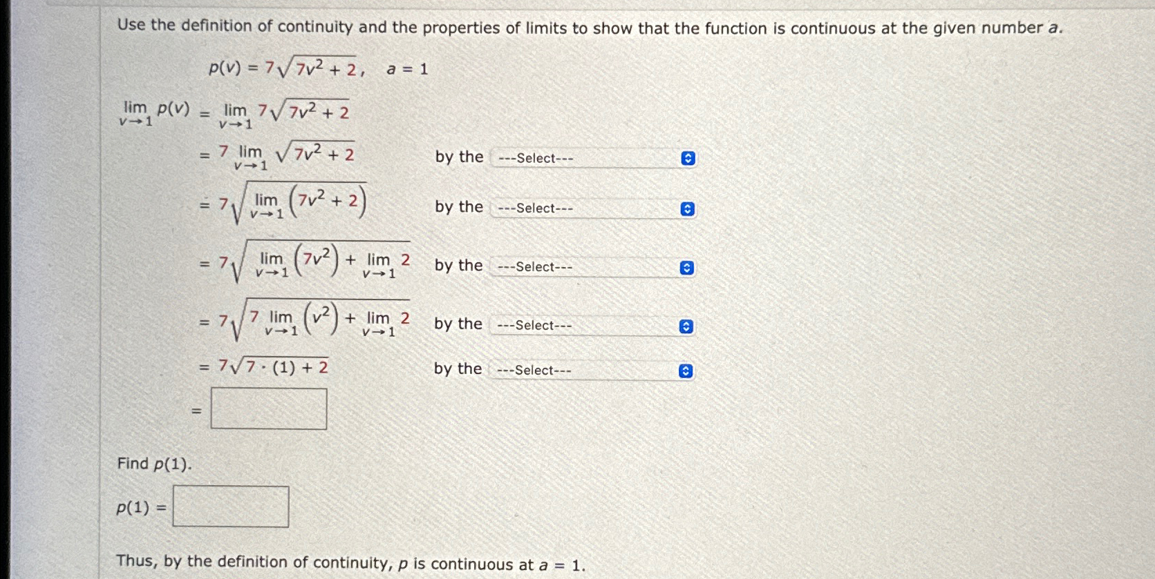 Solved Use the definition of continuity and the properties | Chegg.com