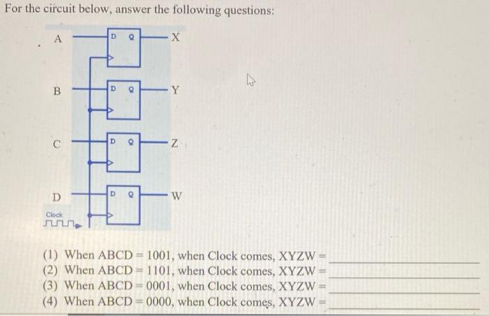 Solved For the circuit below, answer the following | Chegg.com