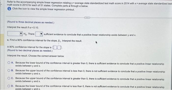 Solved Refer to the accompanying simple linear regression | Chegg.com