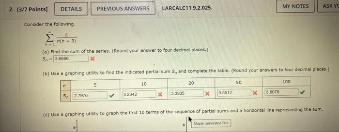 Solved ASK YC 2. [3/7 Points) MY NOTES DETAILS PREVIOUS | Chegg.com