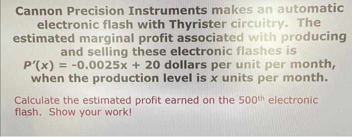 Solved Cannon Precision Instruments makes an automatic | Chegg.com