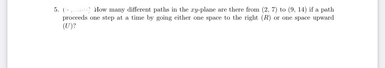 Solved (.). ﻿How many different paths in the xy-plane are | Chegg.com