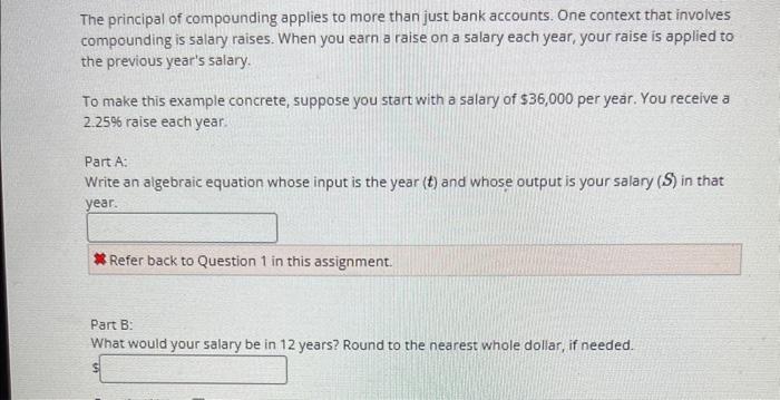 Solved The principal of compounding applies to more than | Chegg.com
