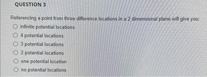 Solved Referencing a point from three difference locations | Chegg.com