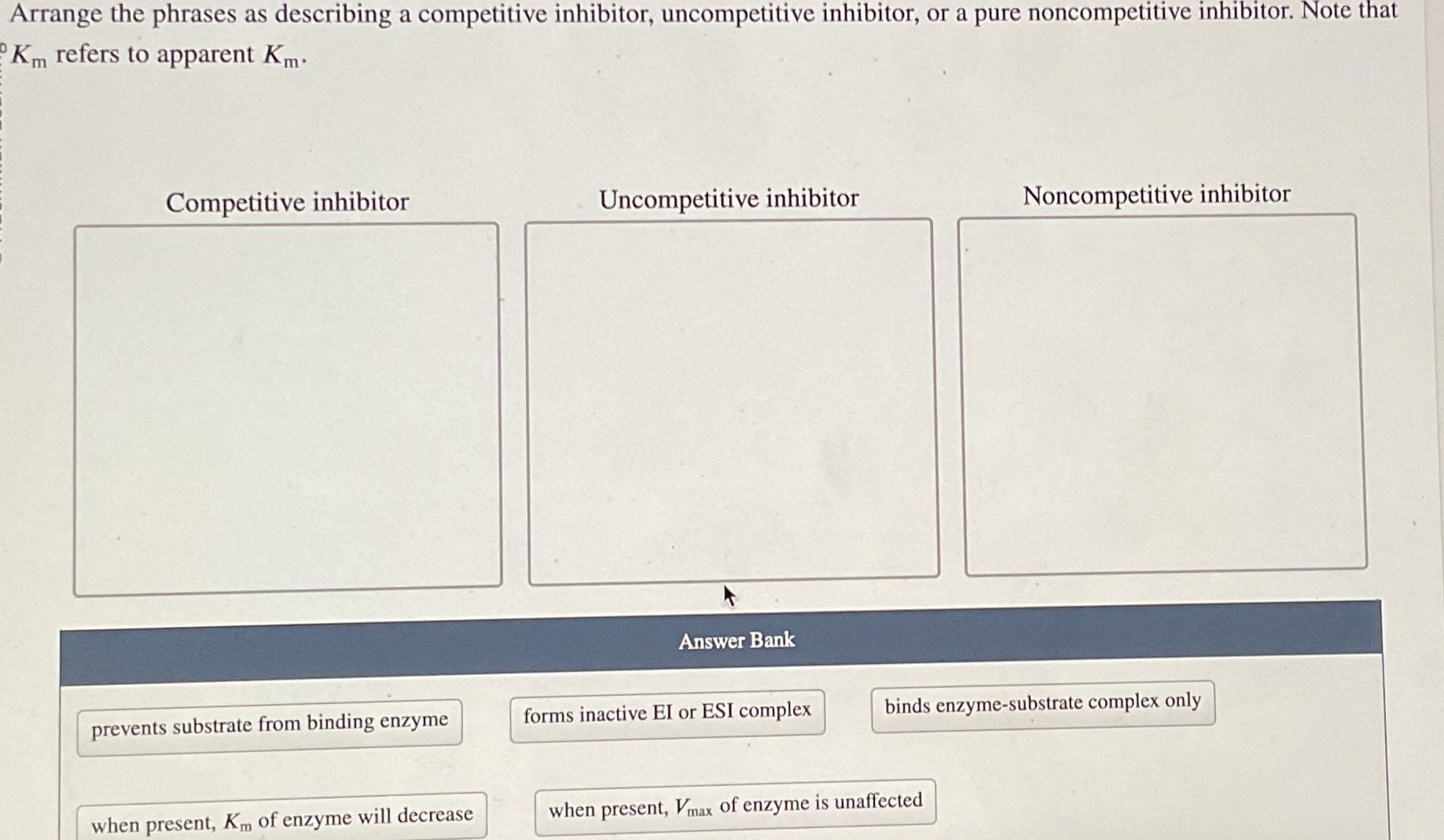 Solved Arrange the phrases as describing a competitive | Chegg.com