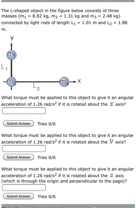 Solved The L-shaped object in the figure below consists of | Chegg.com