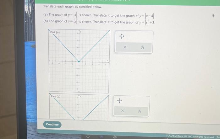 Solved Translate each graph as specified below. (a) The | Chegg.com
