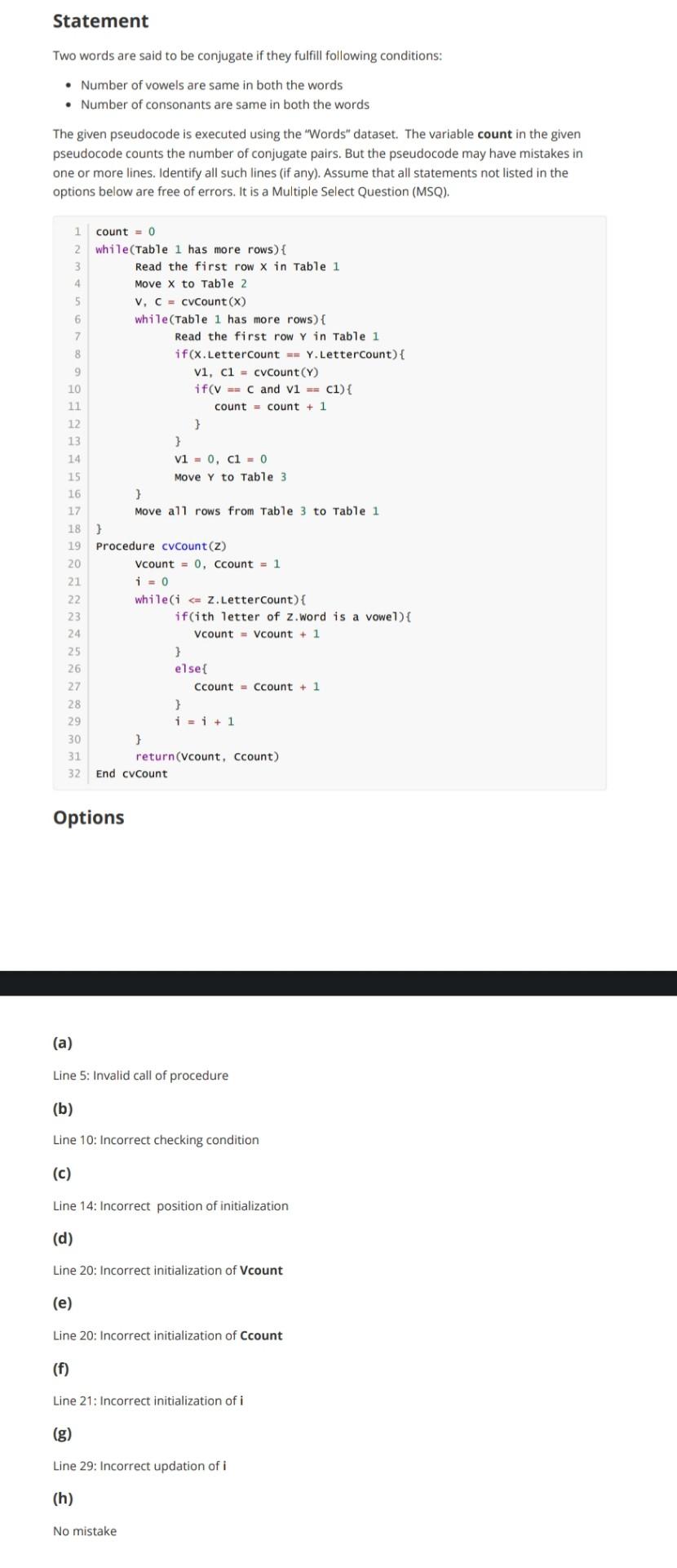 Solved Table 1 1 2 Serial Number Word 0 It 1 was 5 2 Monday | Chegg.com