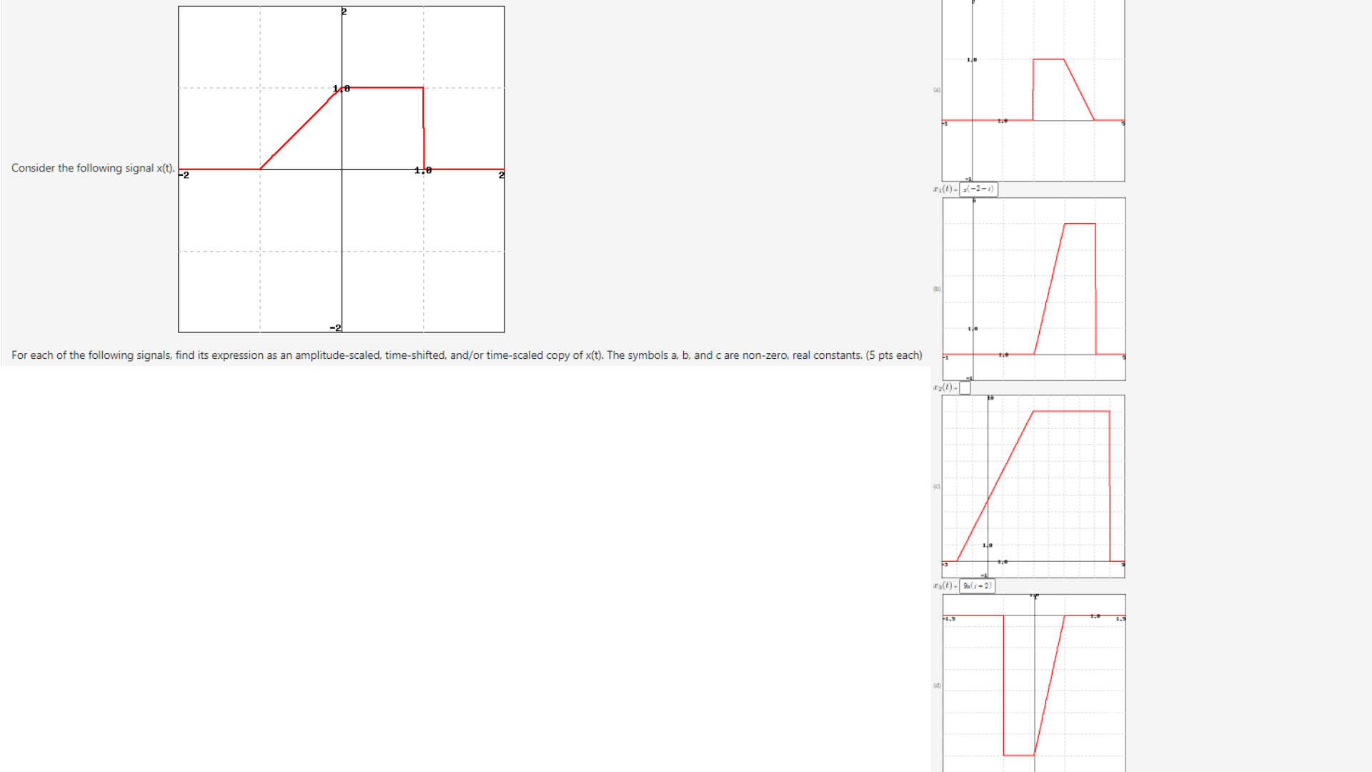 Solved For each of the following signals, find its | Chegg.com