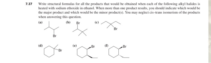 Solved 7.37 Write structural formulas for all the products | Chegg.com