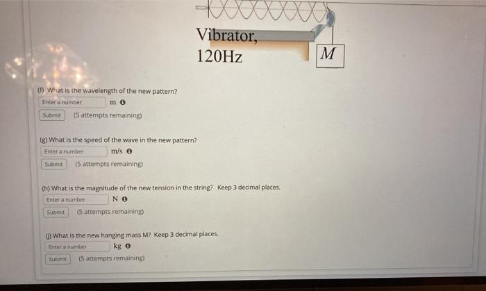 Solved Standing Waves on a string: fixed frequency, variable | Chegg.com