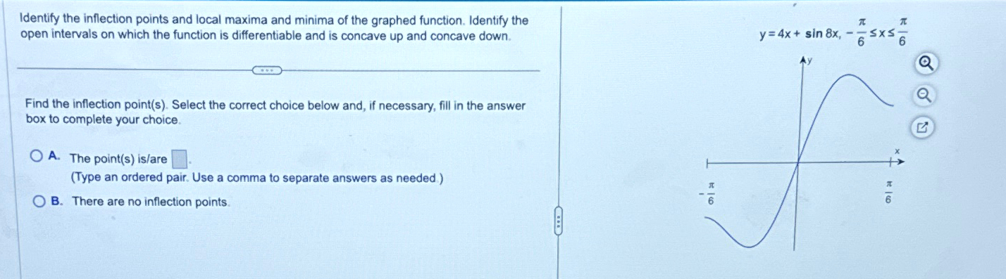 Solved Identify the inflection points and local maxima and | Chegg.com