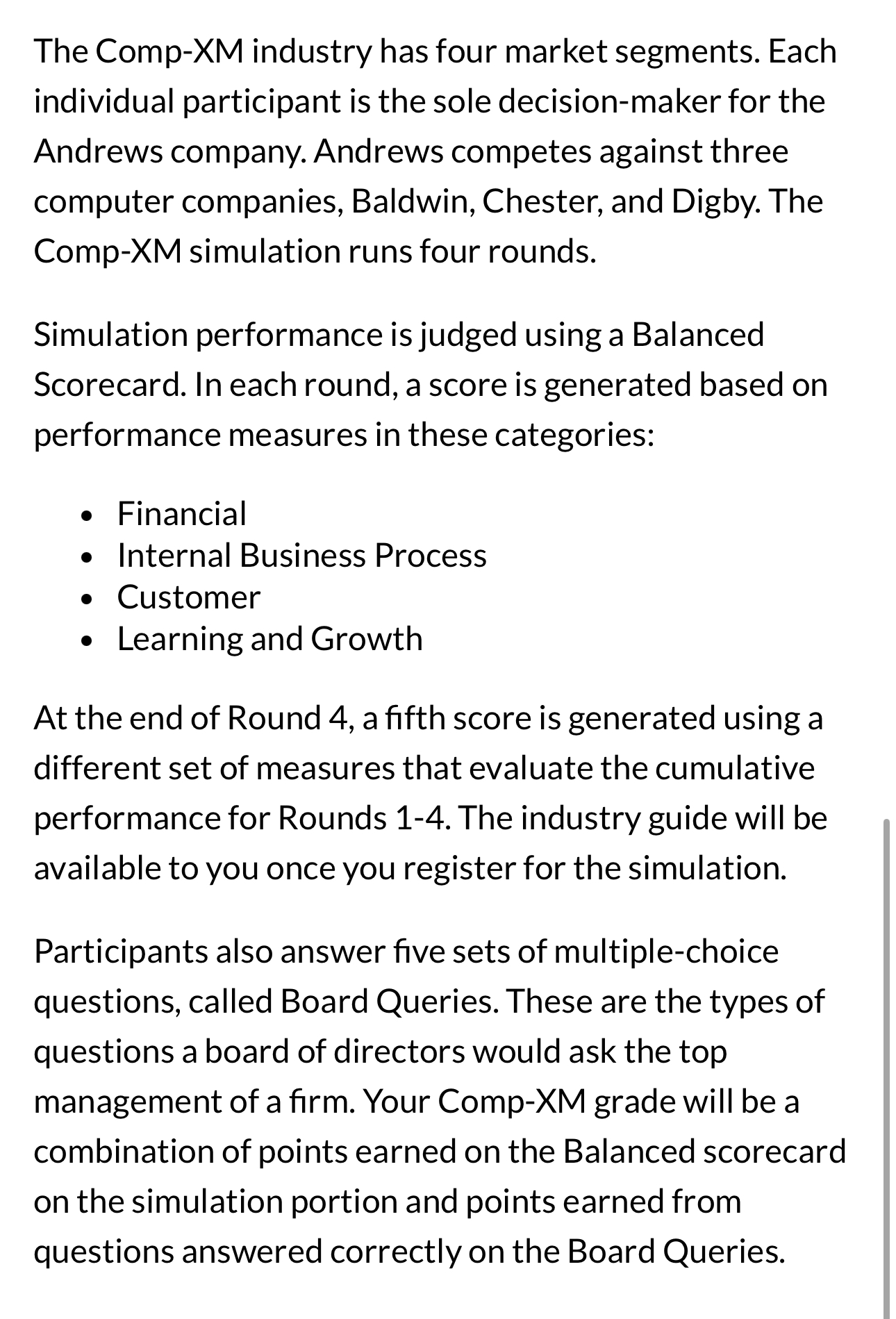 Solved The Comp-XM industry has four market segments. Each | Chegg.com