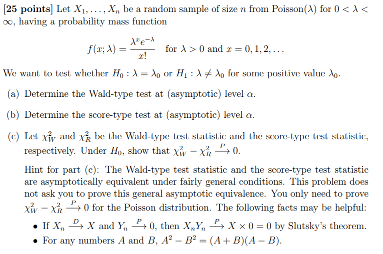 Solved Let x1,dots,xn ﻿be a random sample of size n ﻿from | Chegg.com