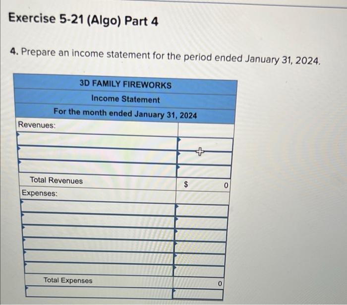 Required information Exercise 5-21 (Algo) Complete | Chegg.com