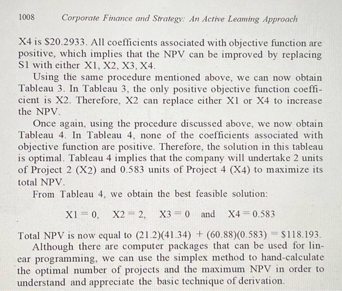The procedure of using the simplex method in capital | Chegg.com