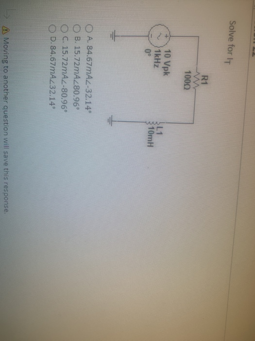 Solved i know to figure out Xc its 1/2*pi*f*c which i got | Chegg.com