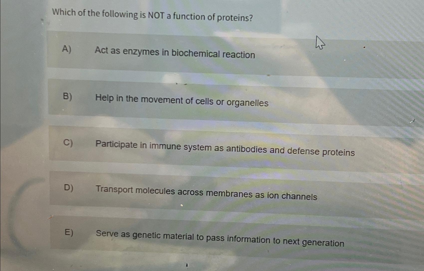 Solved Which of the following is NOT a function of | Chegg.com
