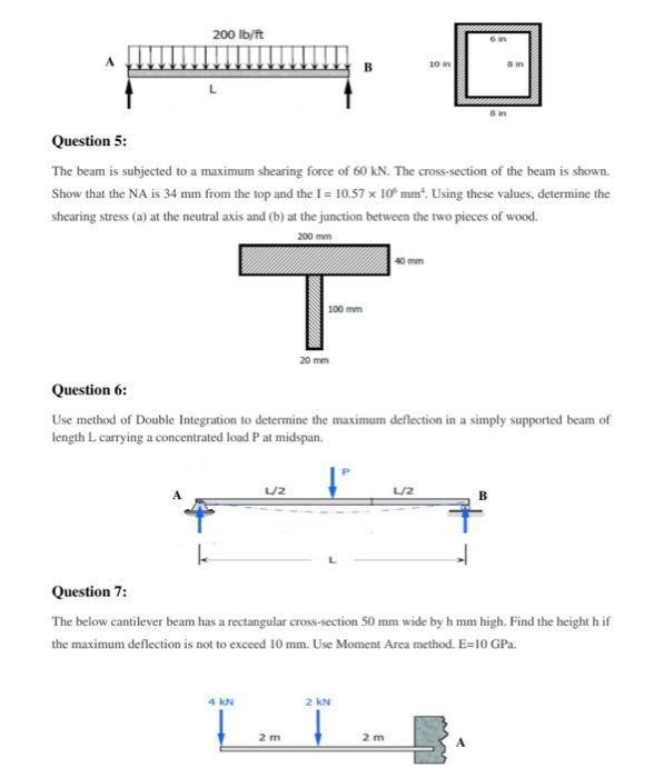 [Solved]: Mechanics of Materials Question 4: A uniformly dis