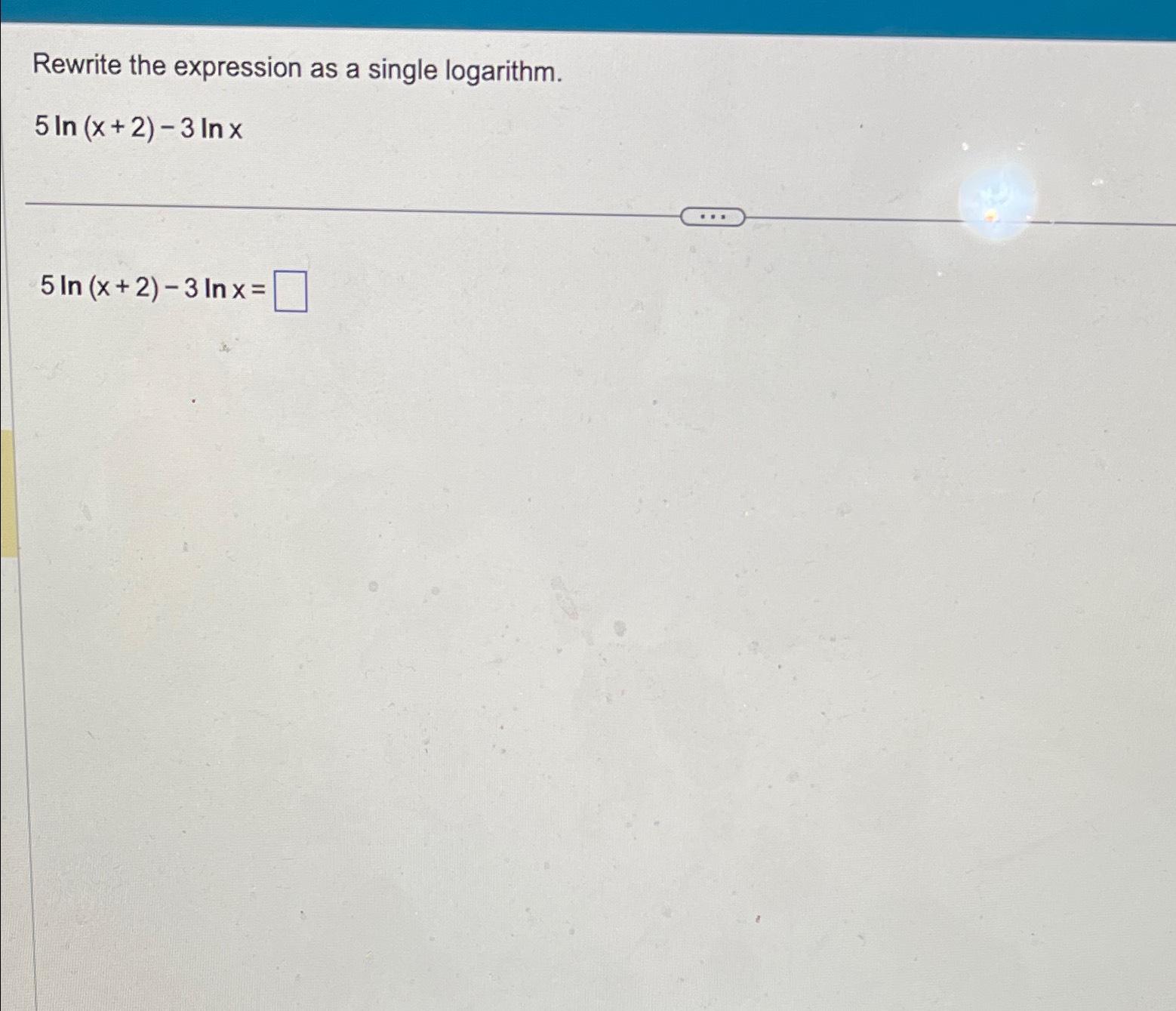 Solved Rewrite the expression as a single | Chegg.com