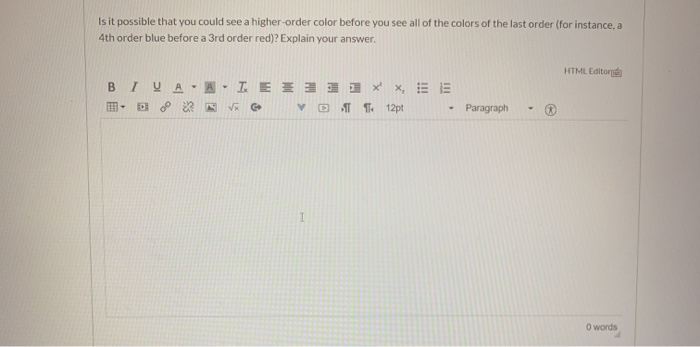 Solved Is it possible that you could see a higher-order | Chegg.com