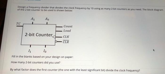 Solved Design a frequency divider that divides the clock | Chegg.com