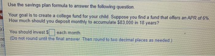 Solved Find the savings plan balance after 18 months with an | Chegg.com